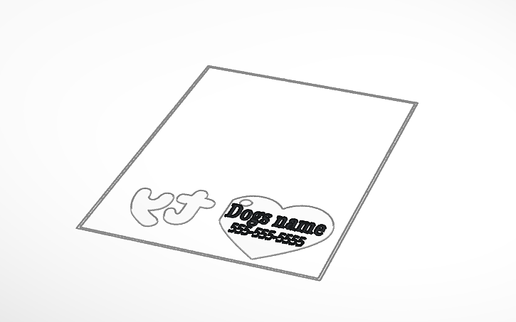 3D design White_TY_Dog_Tag - Tinkercad