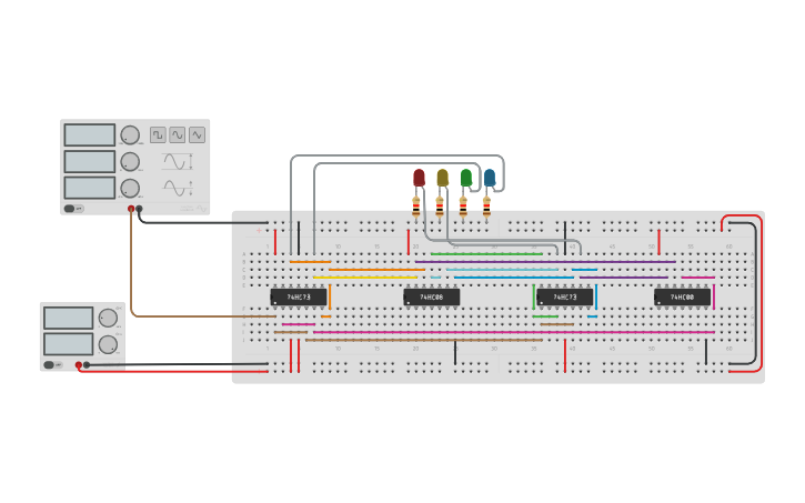 Circuit Design Mod 10 Decade Counter Tinkercad