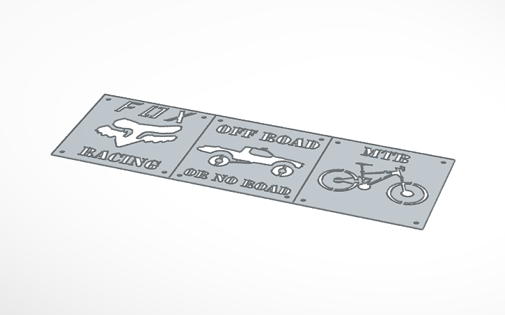 3D design off-roading sign (s) | Tinkercad