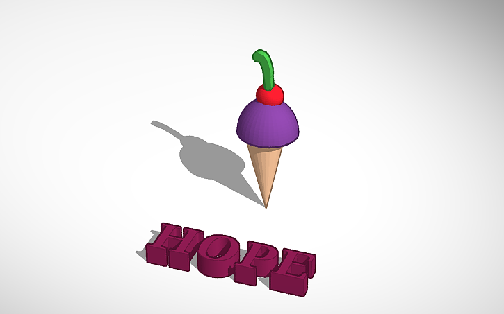 3d Design Ice Cream Cone Tinkercad