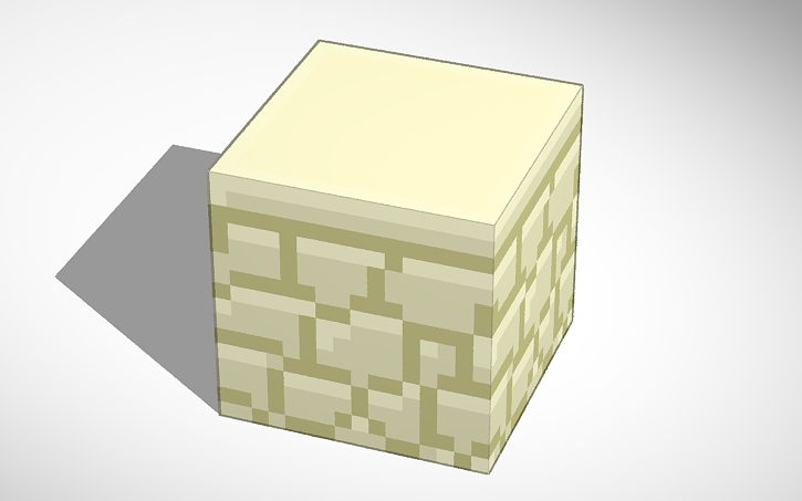 3D design Sandstone block (Minecraft) - Tinkercad