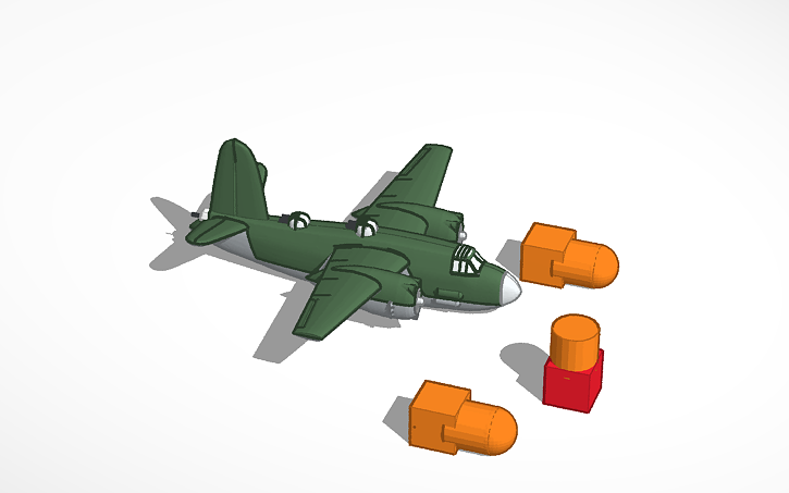 3D design Copy of World War II bomber - Tinkercad