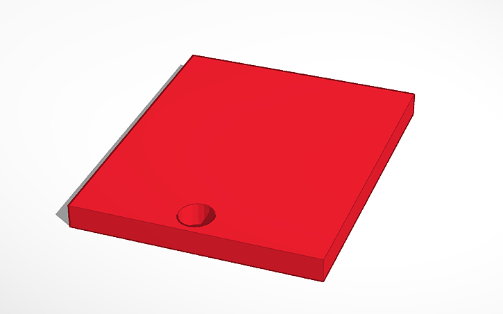 3D design square with hole | Tinkercad