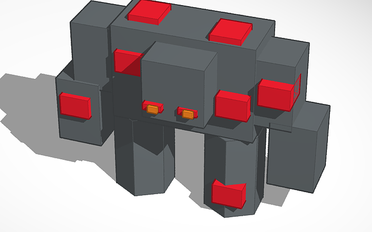 3D design minecraft dungeons redstone golem | Tinkercad