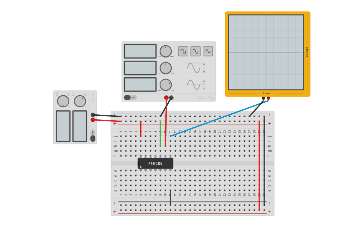 Circuit design A*1=A - Tinkercad