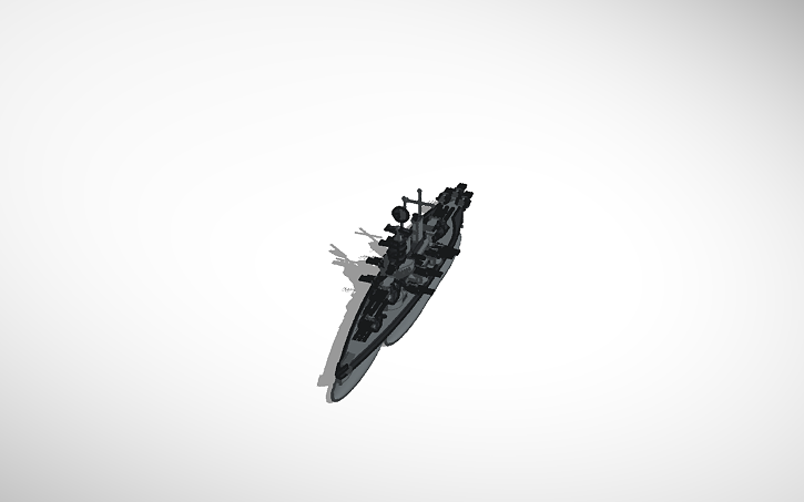 3D design Black Navy Bunny Type-79 Armada Destroyer Battleship - Tinkercad