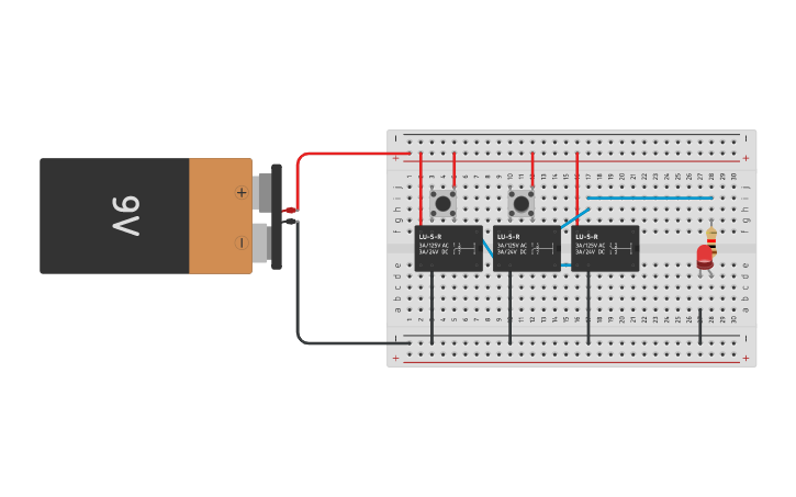 Circuit design FLIP-FLOP RS - Tinkercad