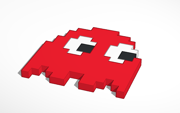 3d Design Pacman Ghost Tinkercad
