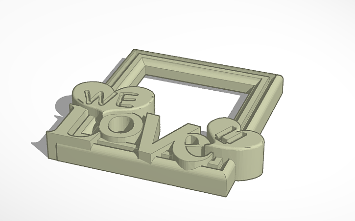 3D design We Love You Picture Frame - Tinkercad