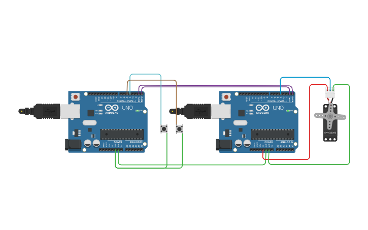 Circuit Design Arduino Serial Remote Servo Step Command 2 Button