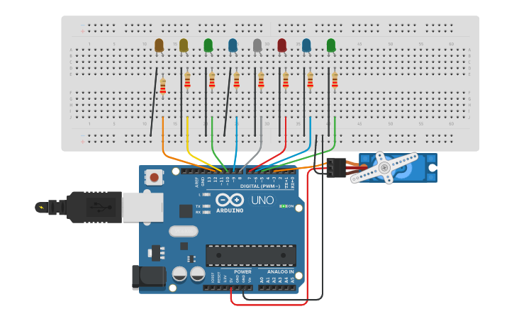 Circuit design For Loops R1 - Tinkercad