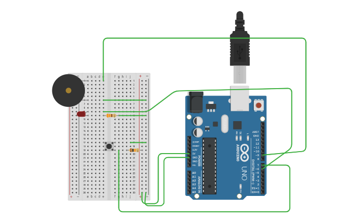 Circuit design HRAK MORSE | Tinkercad