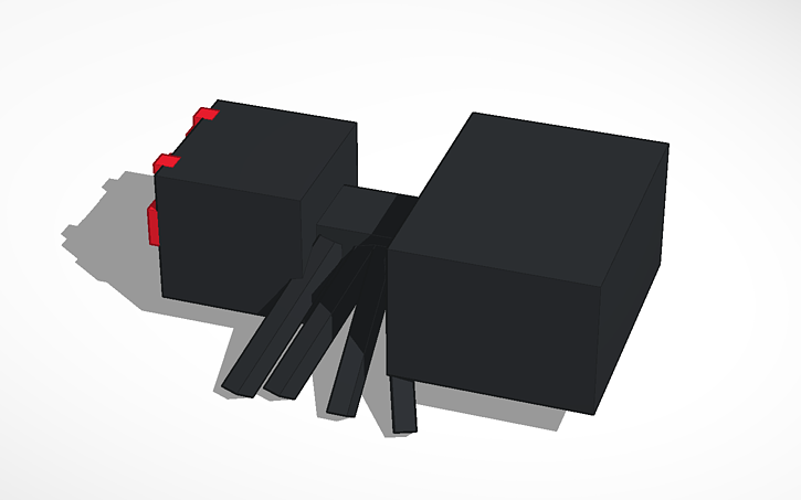 3D design Minecraft spider - Tinkercad