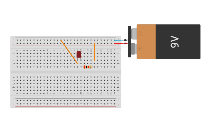 Circuit design FIRST SIMULATION - Tinkercad
