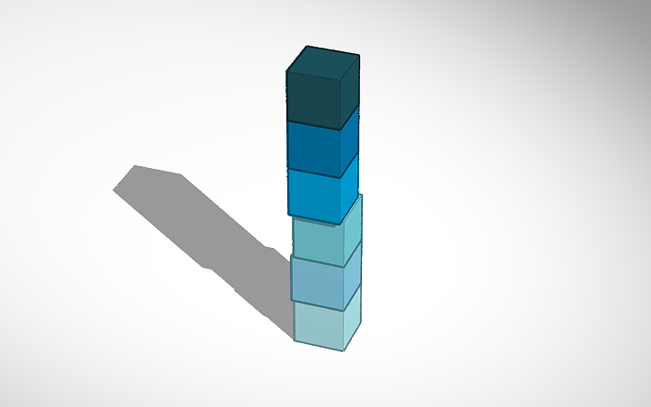 3D design Blue gradient tower | Tinkercad
