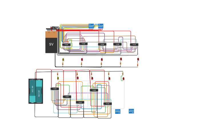 Circuit design Parking Lot - Tinkercad