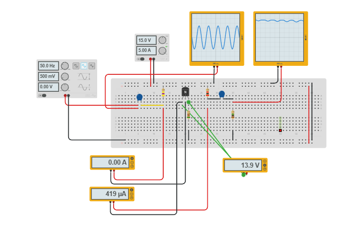 Circuit design NY_ChicoJoshuaAgung_Amplifier Emitter Bias - Tinkercad