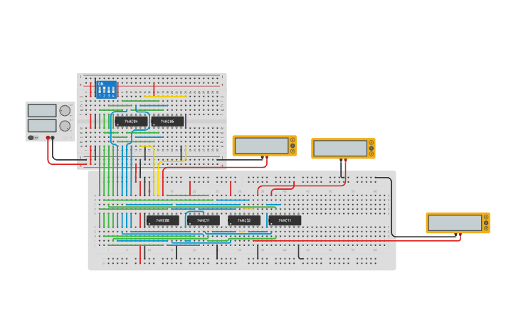Circuit Design 2 Bit Magnitude Comparator Tinkercad