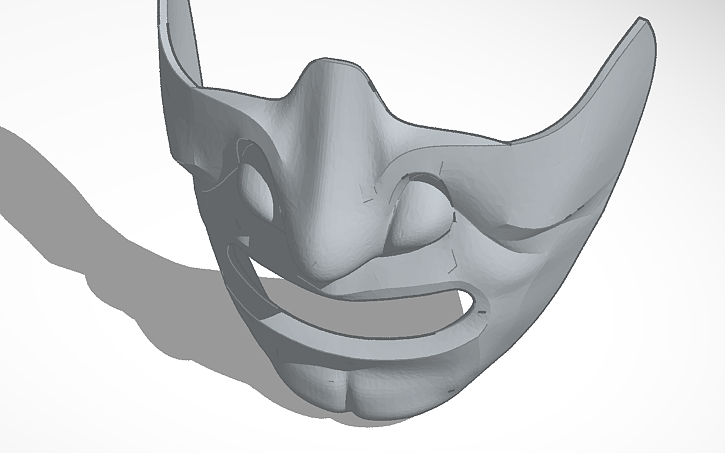 3D design Máscara samurái - Samurai Mask - Samuray Maskesi - Tinkercad