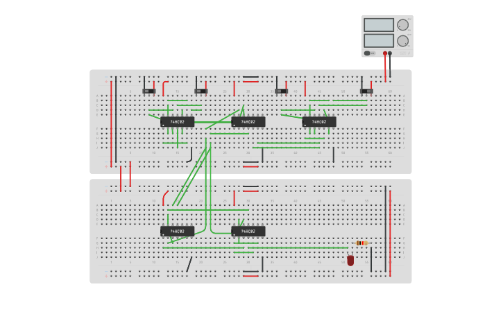 Circuit Design Parity Generator Nor Tinkercad