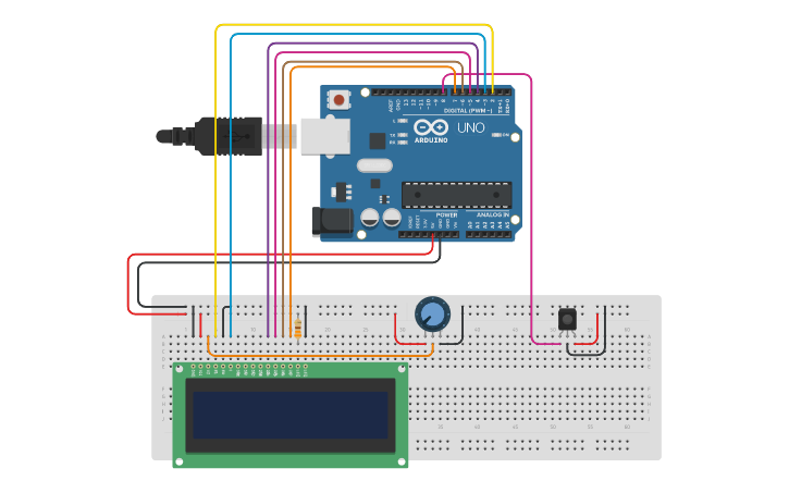 Circuit design Arduino #18 Uzaktan Kumanda ile Kontrol - Tinkercad