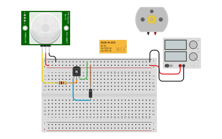 Circuit design การใช้งาน sensor PIR - Tinkercad