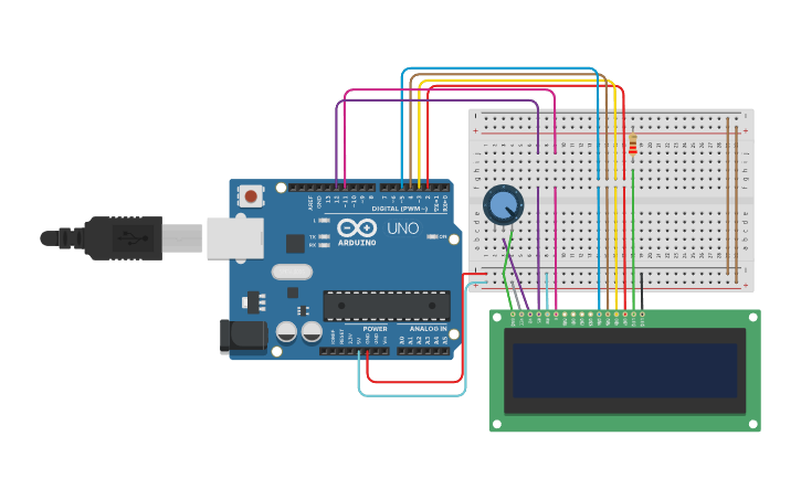 Circuit design OLED display - Tinkercad