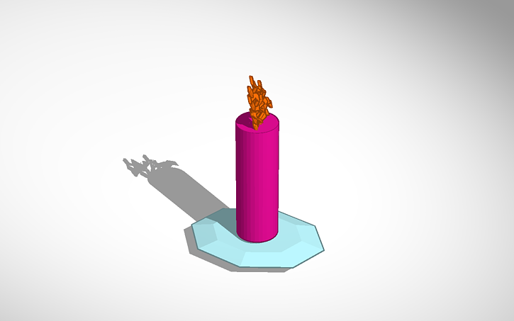 3D design candel - Tinkercad