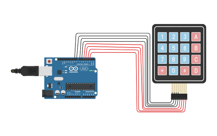 Circuit design Keypad by Lakshit Sharma - Tinkercad