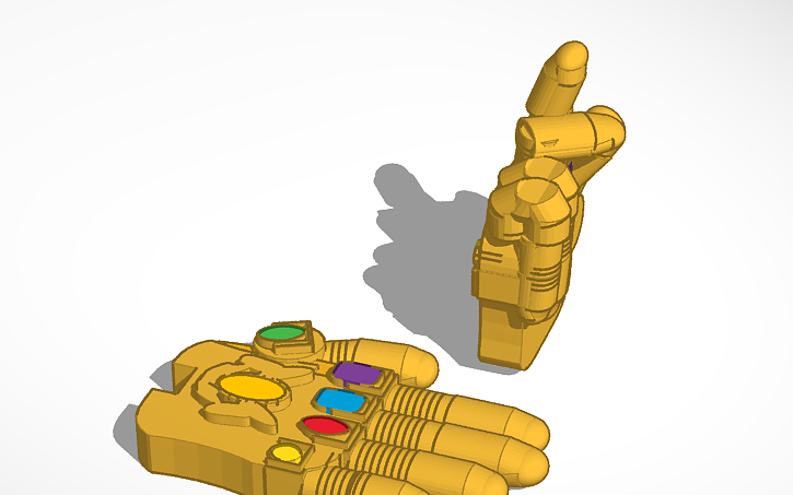 3D design Infinity Gauntlet | Tinkercad