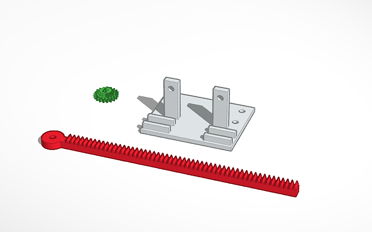 3D design Rack and pinion 2 for 28BYJ-48 - Tinkercad
