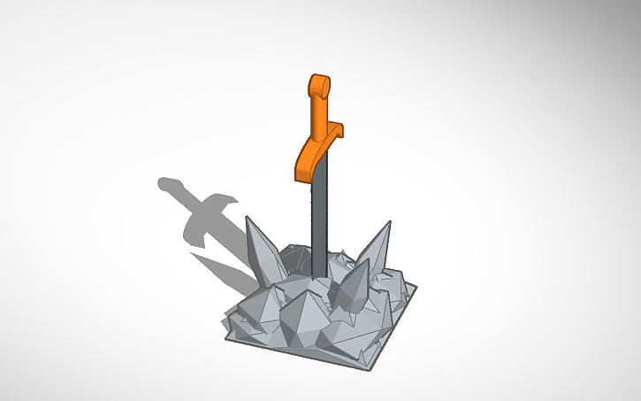 3d Design Sword In Stone Tinkercad