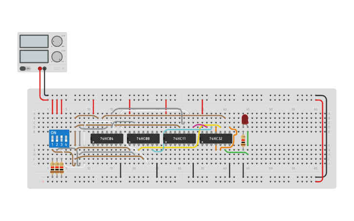 Circuit design LOGIC GATES - Tinkercad