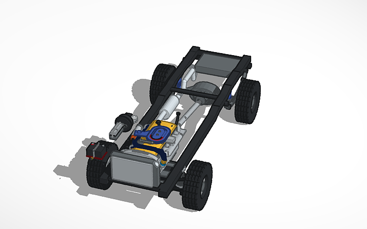 3D design F100 chasis - Tinkercad