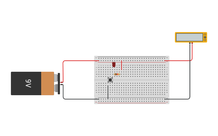 Circuit design circuito 1: acionar 1 led com 1 botão | Tinkercad Circuit design circuito 1: acionar 1 led com 1 botão | Tinkercad