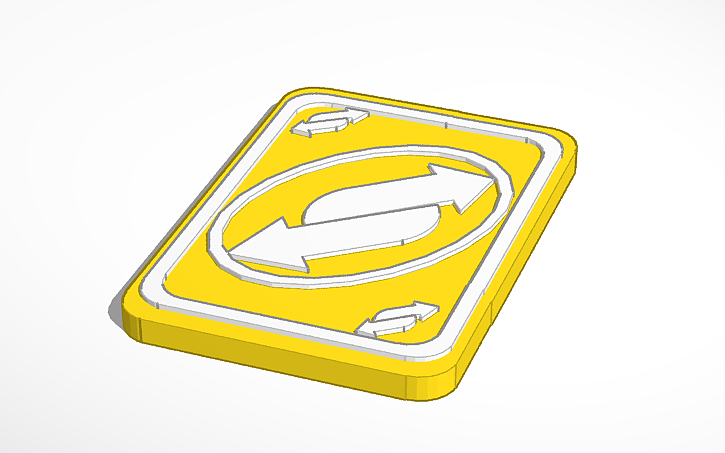 3D design uno reverse card -rachel - Tinkercad