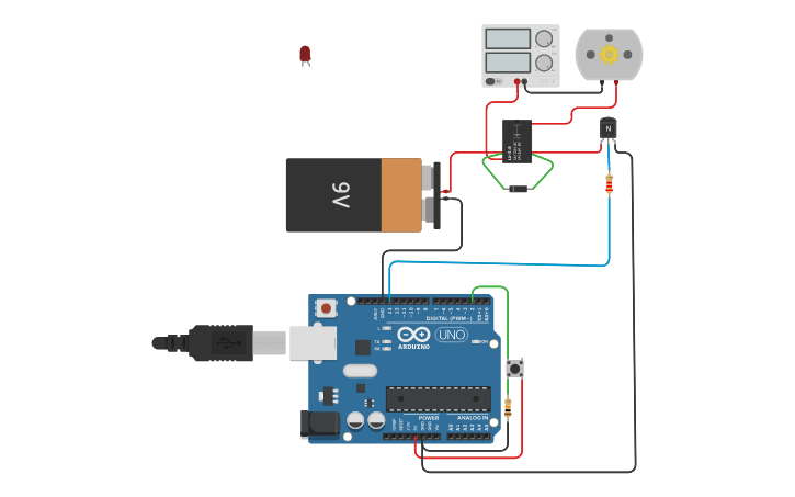 Circuit design Copy of Transistor exemplo 01 | Tinkercad