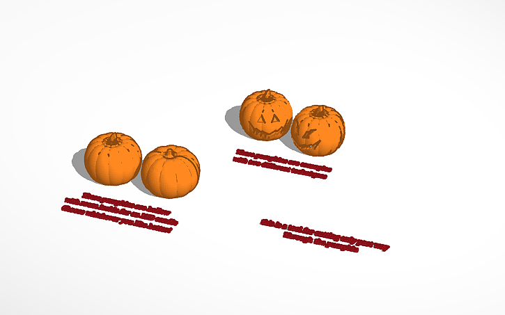 3D design Jack-O-Lantern Template - Tinkercad