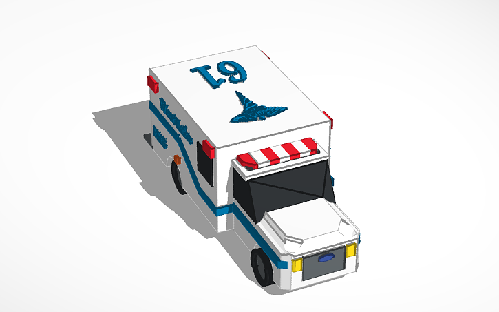 3D design Ambulance - Tinkercad