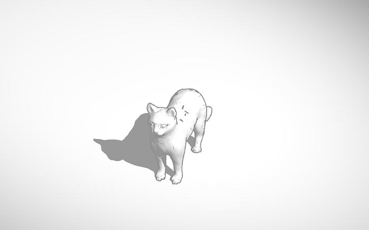 3D design cat - Tinkercad