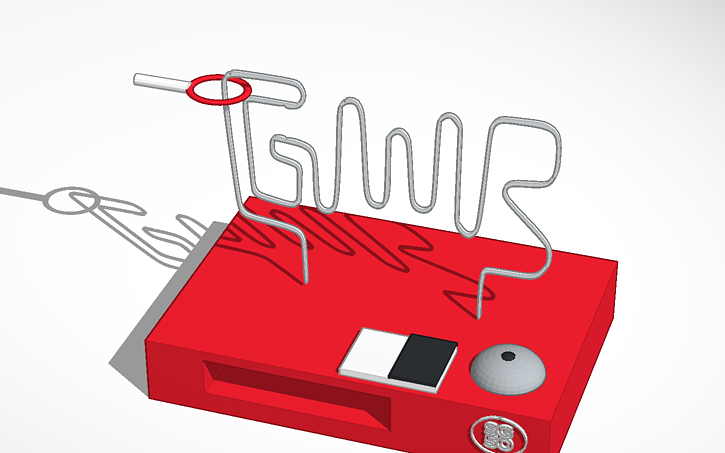 3D design steady hand game - Tinkercad