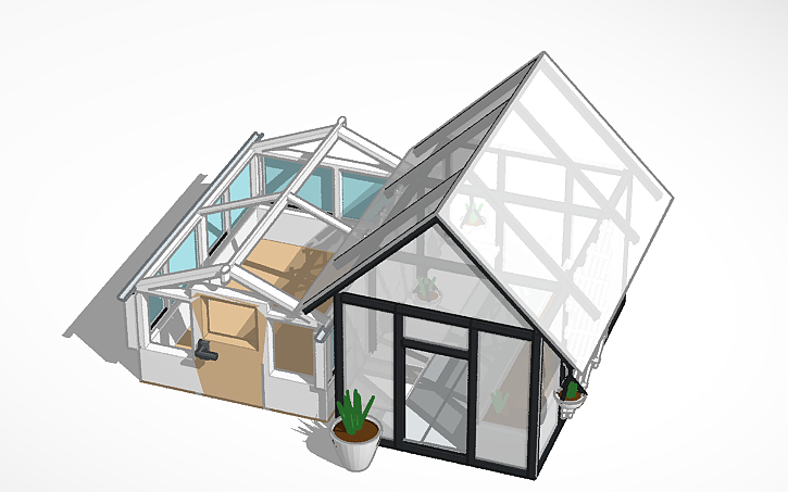 3D design greenhouse v2 - Tinkercad