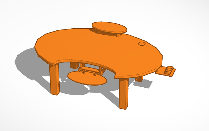 3d Design Custom Computer Desk Tinkercad