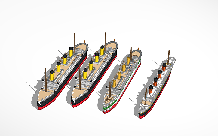 3D design Copy of titanic,britannic,titanic II - Tinkercad