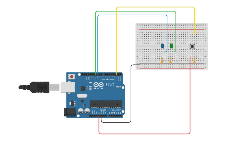 Circuit design opdracht3 looplicht - Tinkercad