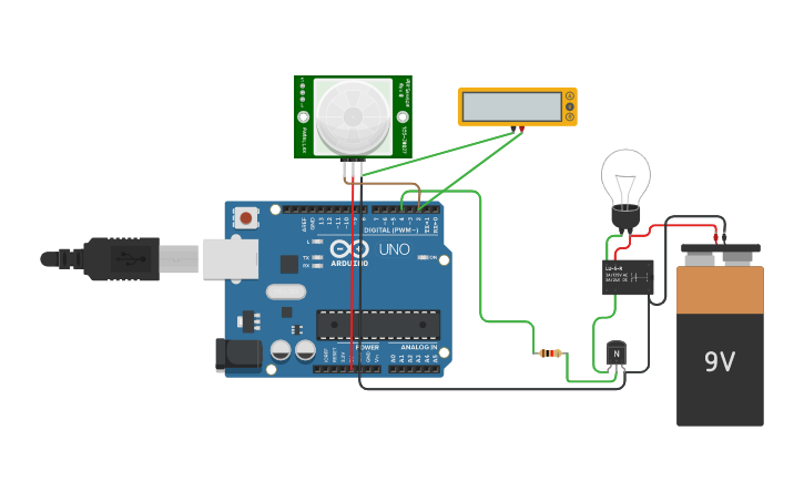 Circuit design Auto Light On/Off - Tinkercad