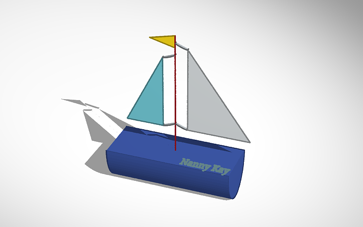3D design Sailboat - Tinkercad