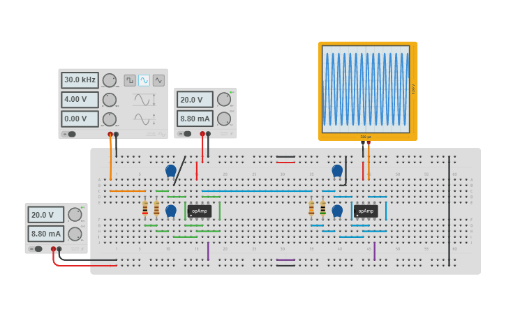 Circuit Design Filtro Pasa Bajas De Cuarto Orden Tipo Bessel Tinkercad