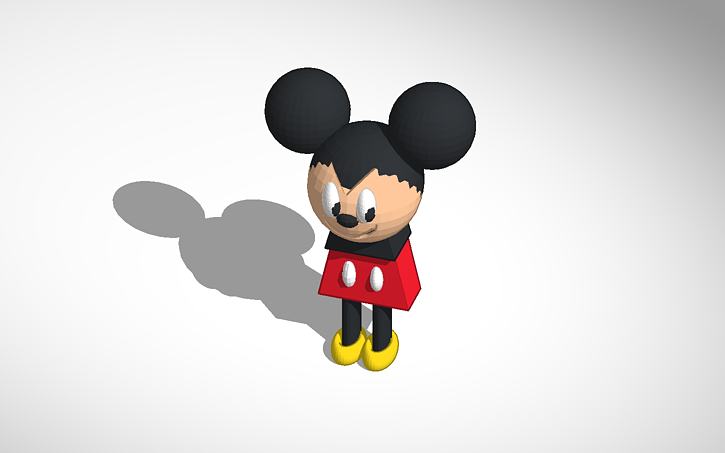 3D design mickey mouse | Tinkercad