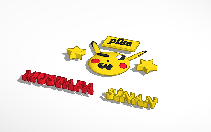 3d Design Pikachu Tinkercad
